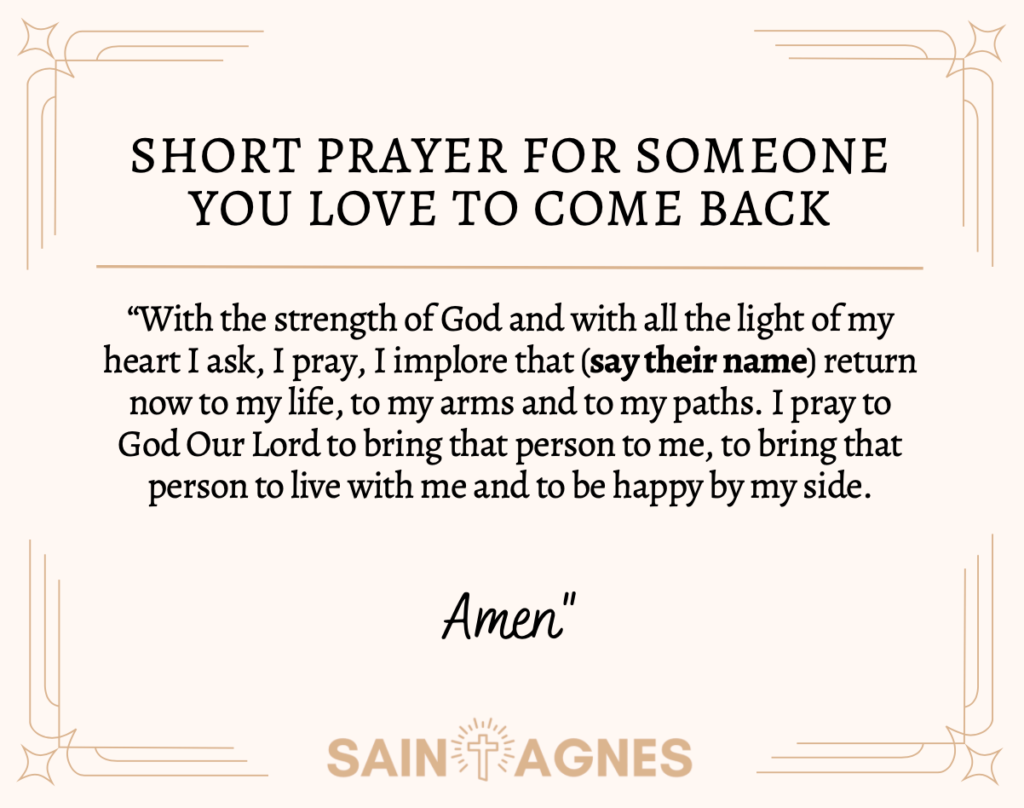 8 Prayers For Someone You Love To Come Back Your Ex