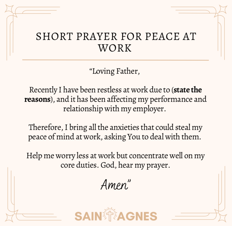 7 Prayers for Peace and Strength at Work (Printable Images)