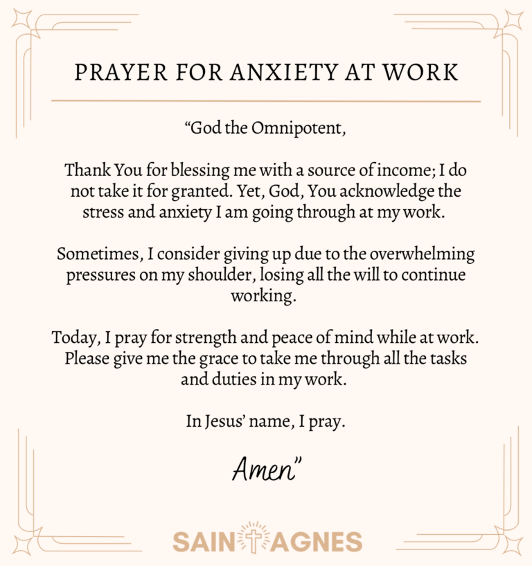7 Prayers for Peace and Strength at Work (Printable Images)