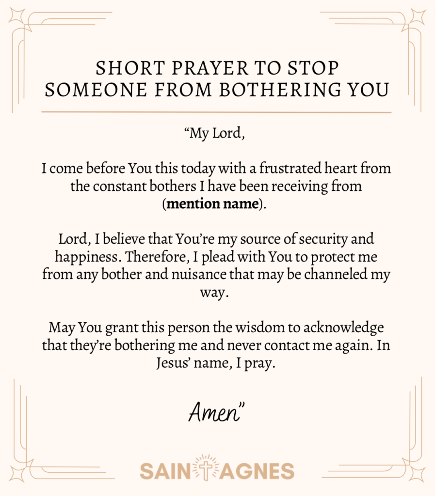 5 Prayers to Stop Someone From Bothering You NOW