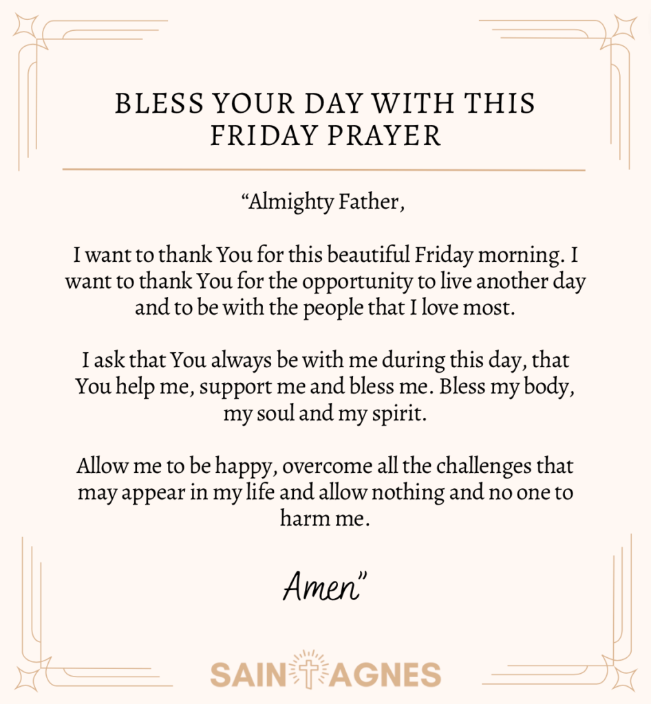 8 Friday Morning Prayers and Blessings (Printable Images)