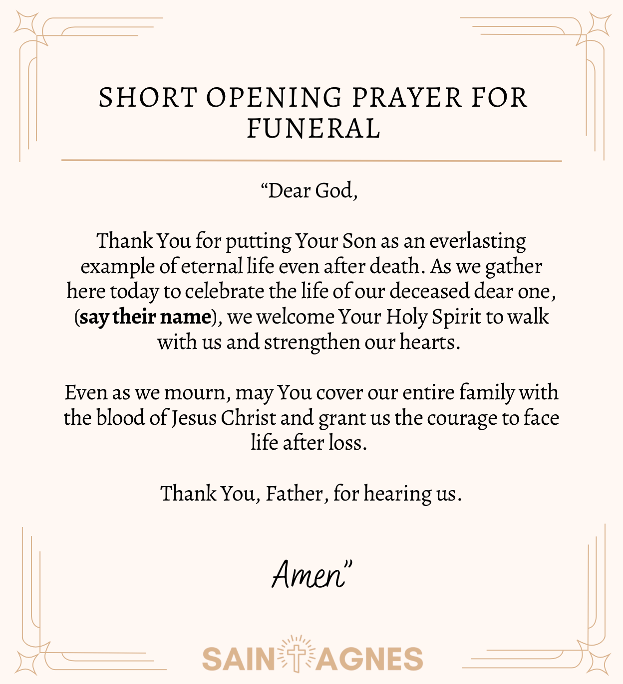 7 Opening Prayers For A Funeral Beautiful Sermons