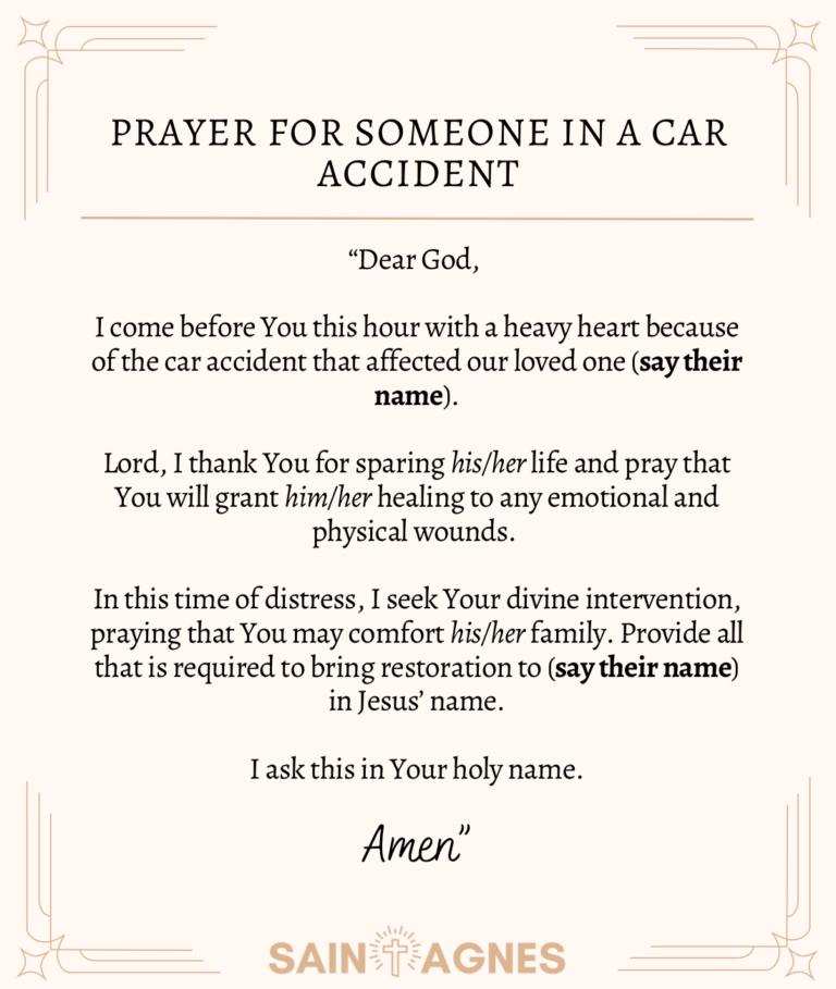 5 Miracle Prayers for a Car Accident Victim (Printable Images)