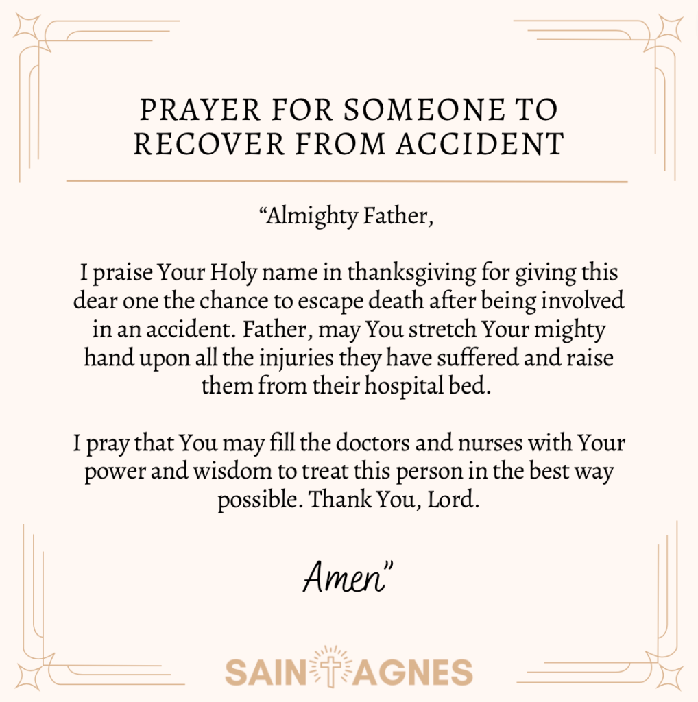 5 Miracle Prayers for a Car Accident Victim (Printable Images)