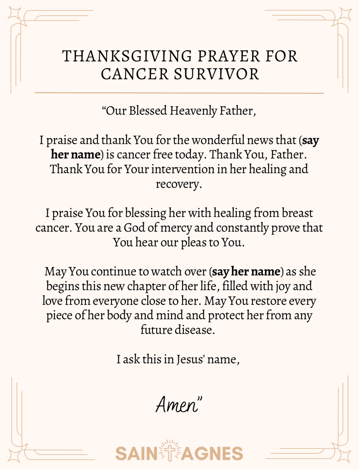 7 Healing Prayers for Breast Cancer: Friend & Family
