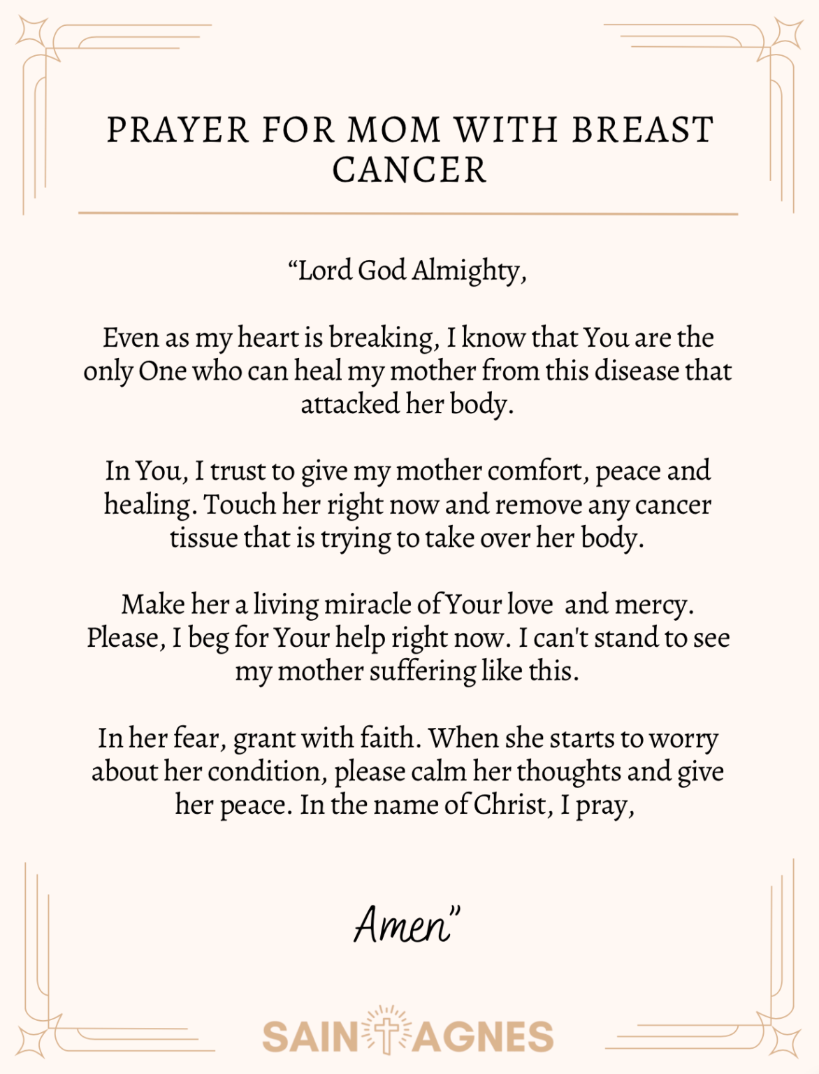 7 Healing Prayers for Breast Cancer: Friend & Family