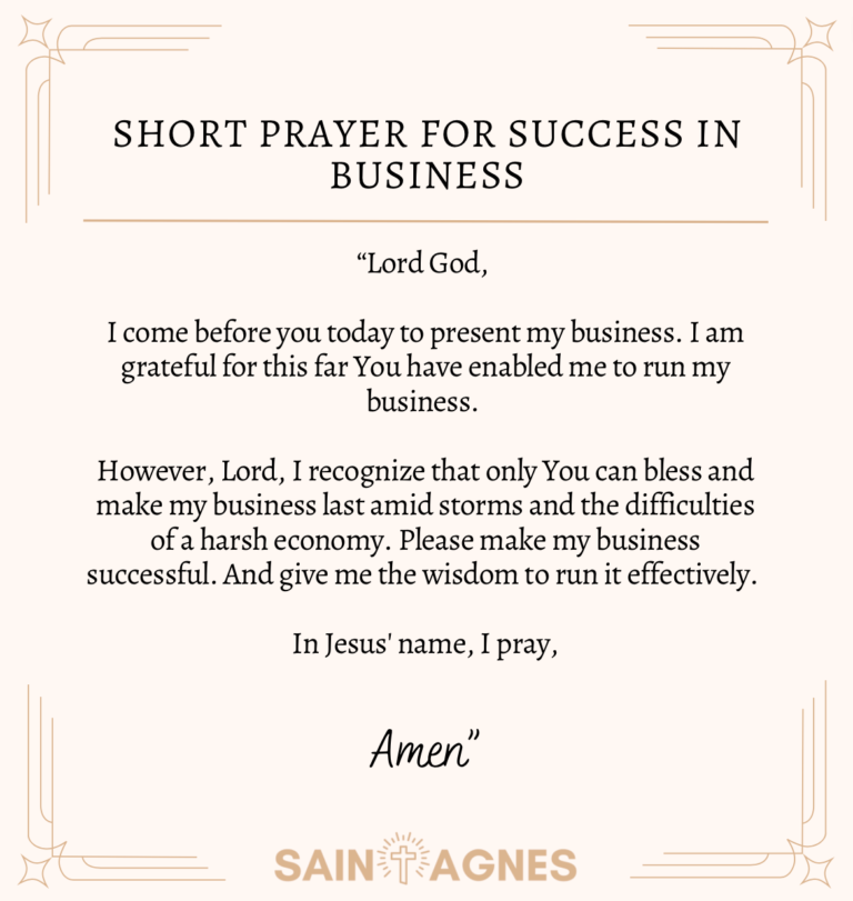 7 Prayers for Success in Business: Printable Images