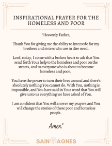 7 Prayers For The Homeless, Hungry And Poor - Saint Agnes Church ...