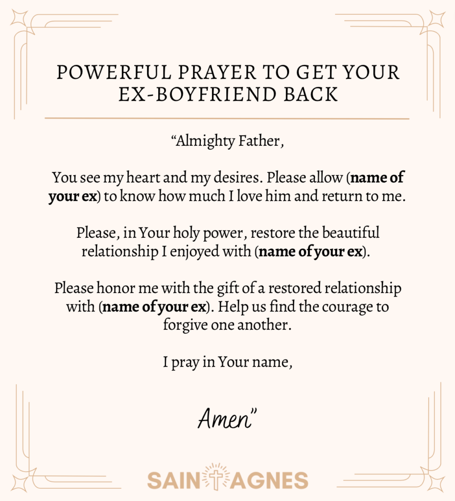 7 Short Miracle Prayers to Bring Your Ex Back (Images)
