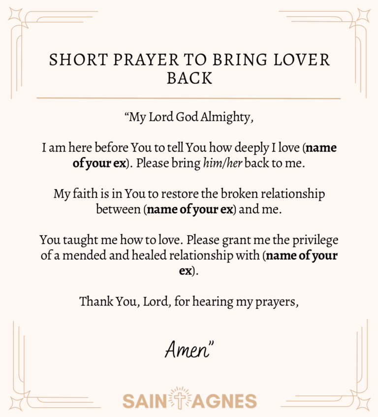 7 Short Miracle Prayers to Bring Your Ex Back (Images)