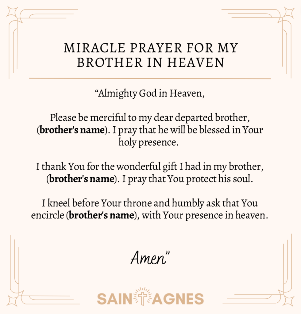 6 Prayers For Loss of a Brother: Miracle Comforting Prayers