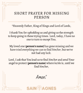 6 Prayers For Missing Person: To Be Found Now (Safe Return)