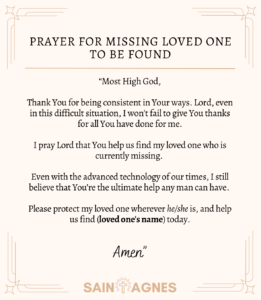 6 Prayers For Missing Person: To Be Found Now (Safe Return)