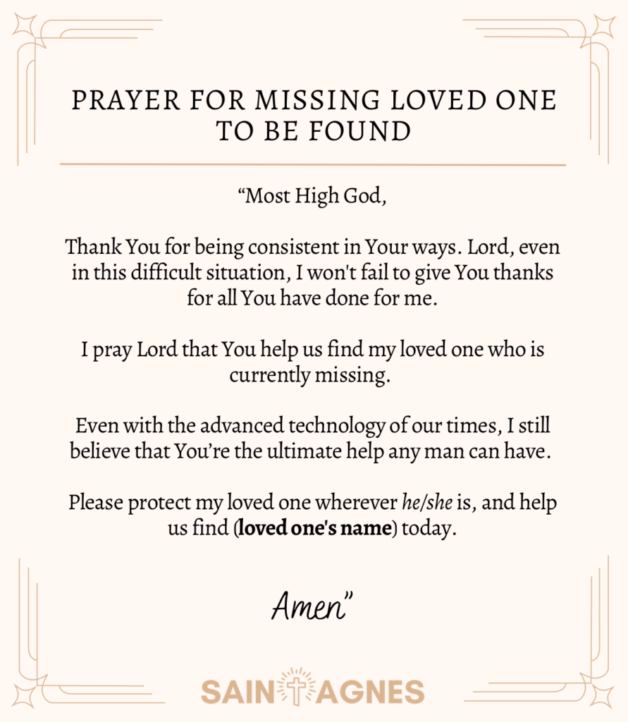 6 Prayers For Missing Person: To Be Found Now (Safe Return)