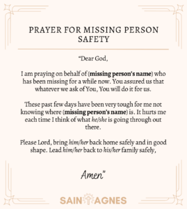 6 Prayers For Missing Person: To Be Found Now (Safe Return)