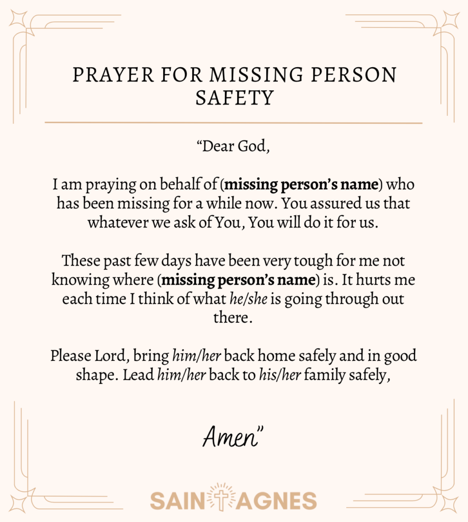 6 Prayers For Missing Person: To Be Found Now (Safe Return)