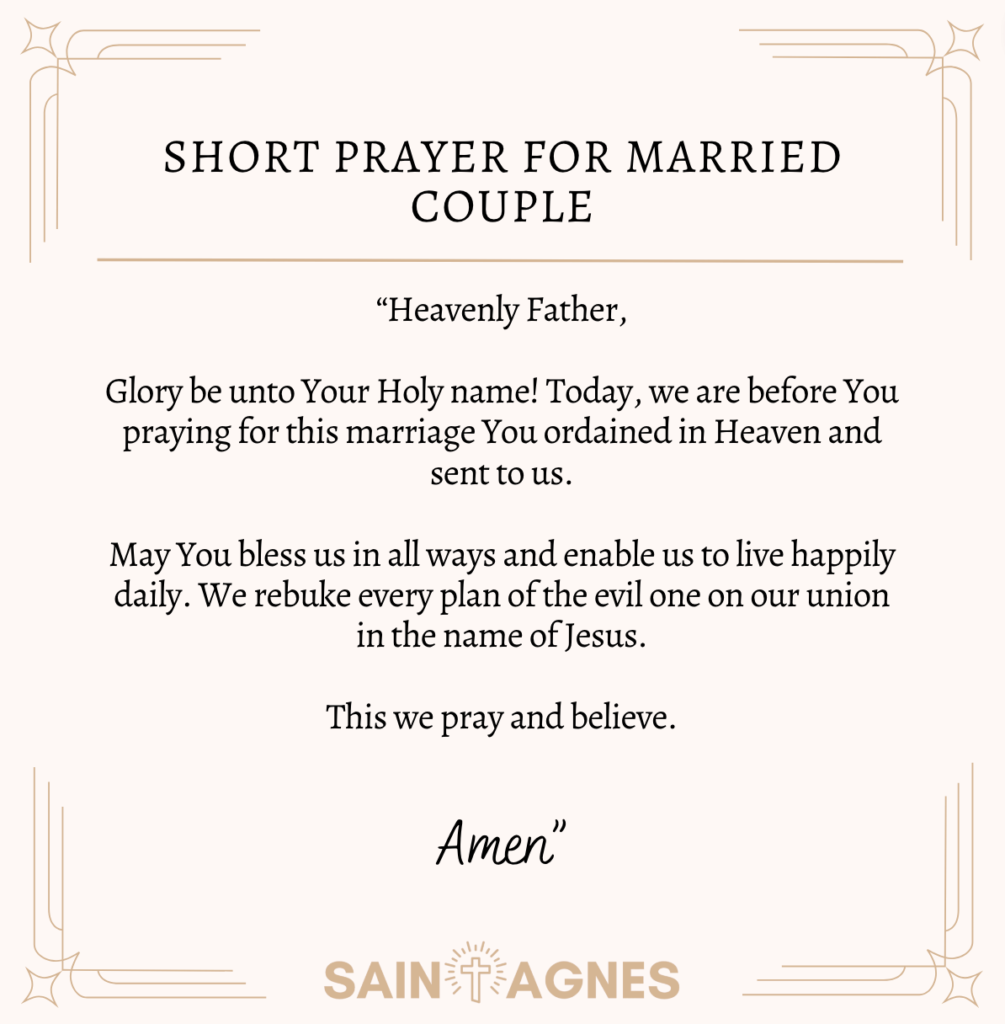 9 Short Prayers for Married Couples: Husband & Wife