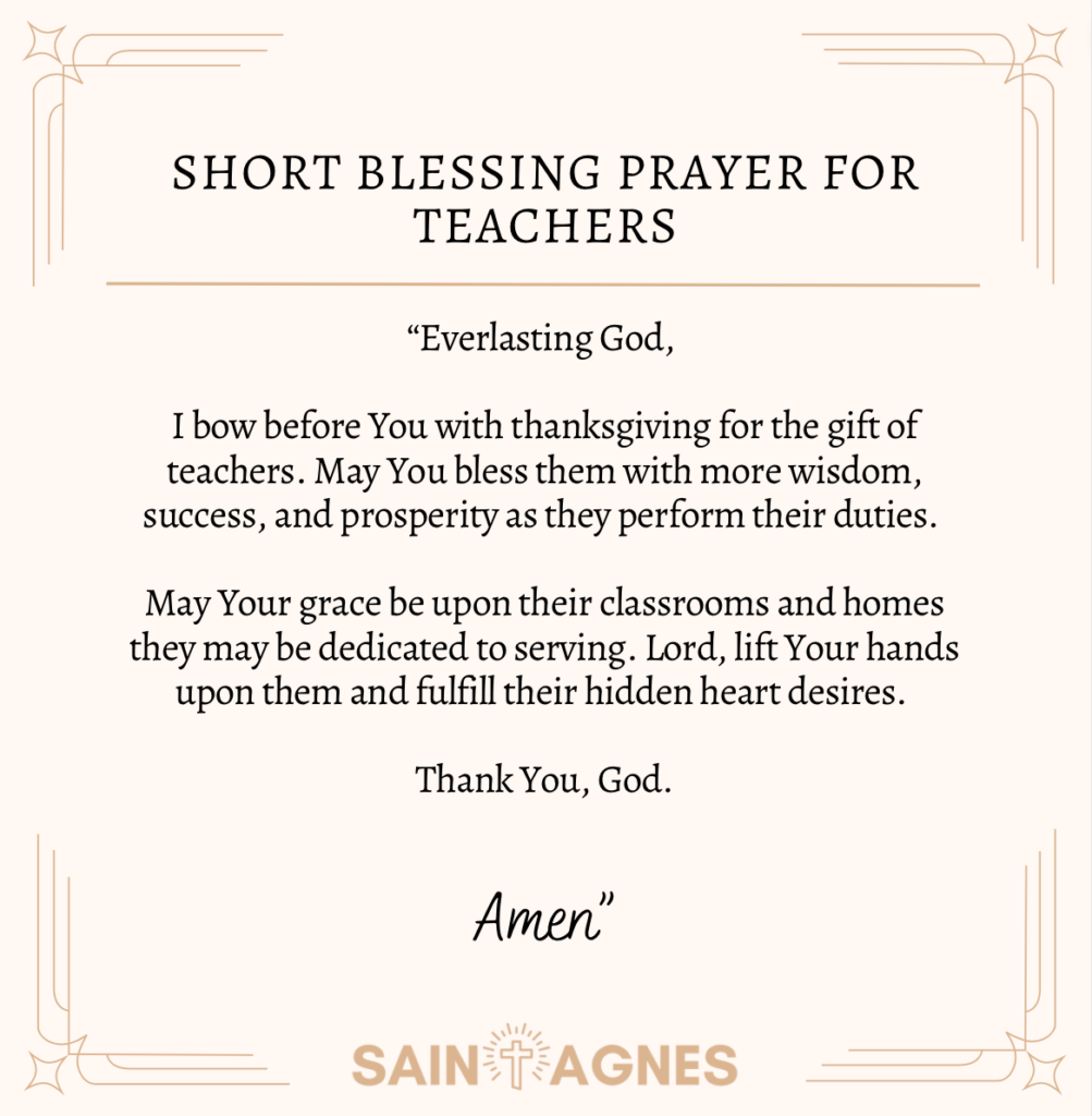 7 Prayers for Teachers: Short Pocket Prayers