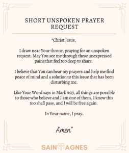 5 Unspoken Prayer Request Examples: Printable Prayers