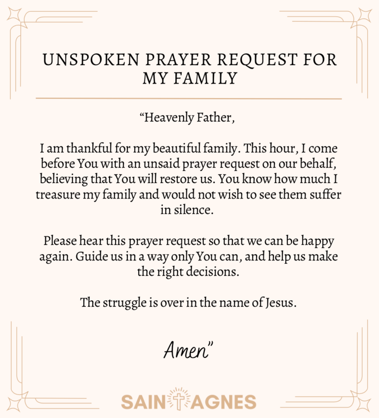 5 Unspoken Prayer Request Examples: Printable Prayers