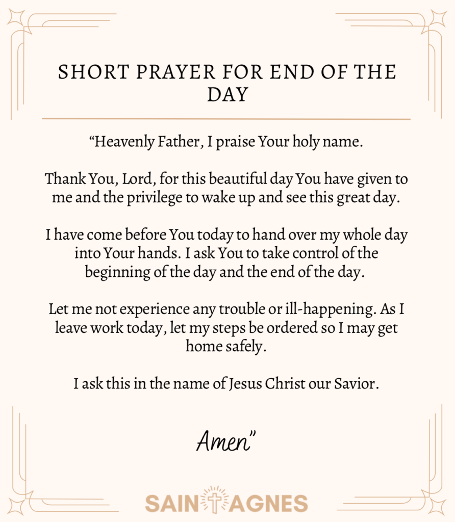 5 Prayers For The End Of The Day - Miracle Messages