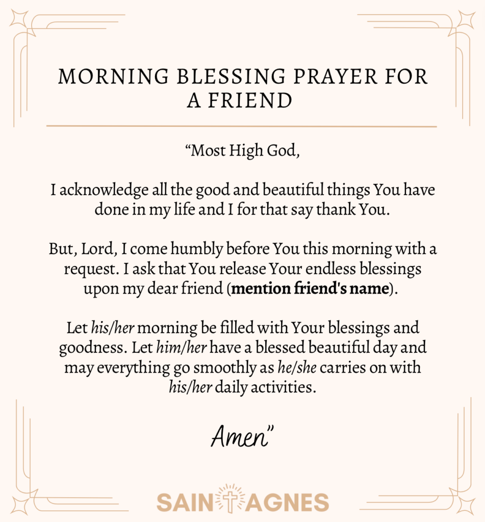 7 Good Morning Prayers For a Friend - Printable Images