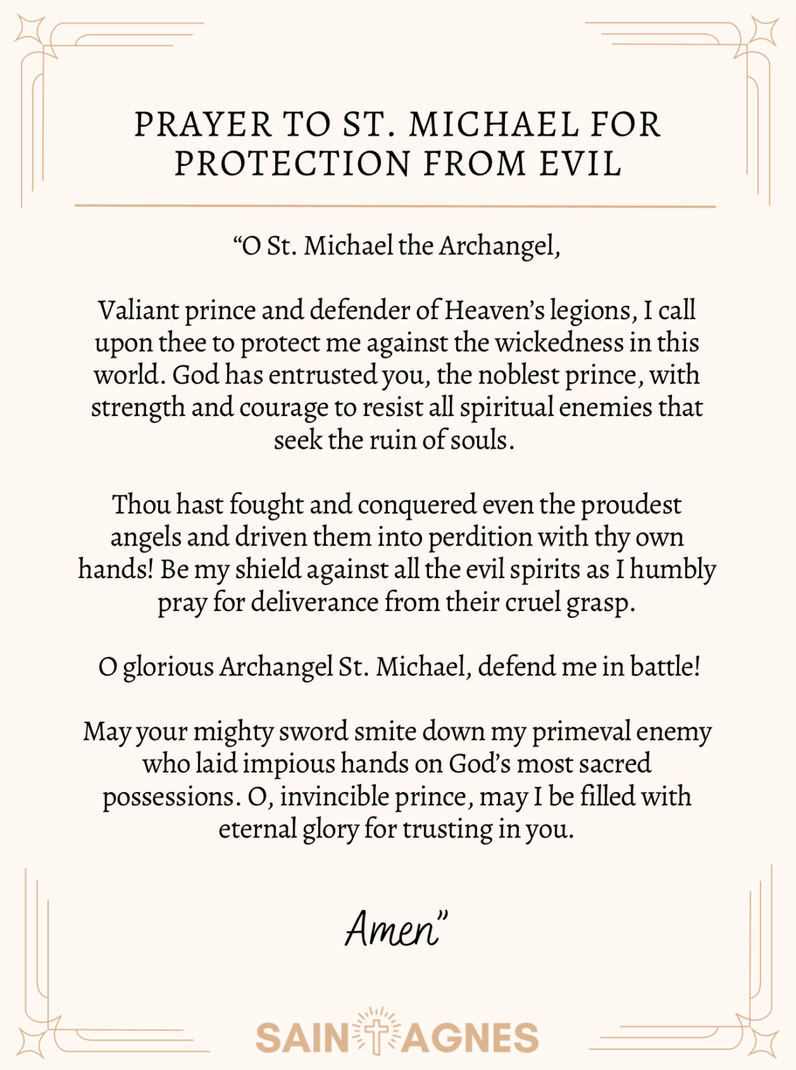 4 Prayers To St. Michael For Family Protection (Printable)