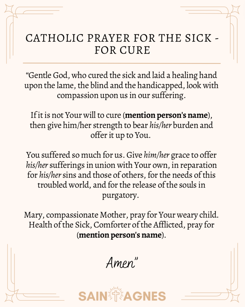 7 Catholic Prayers For The Sick - Miraculous Cure